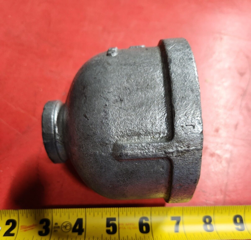 3" x 1" GAV Bell Reducing Coupling Female NPT Class 150 Galvanized Iron ...