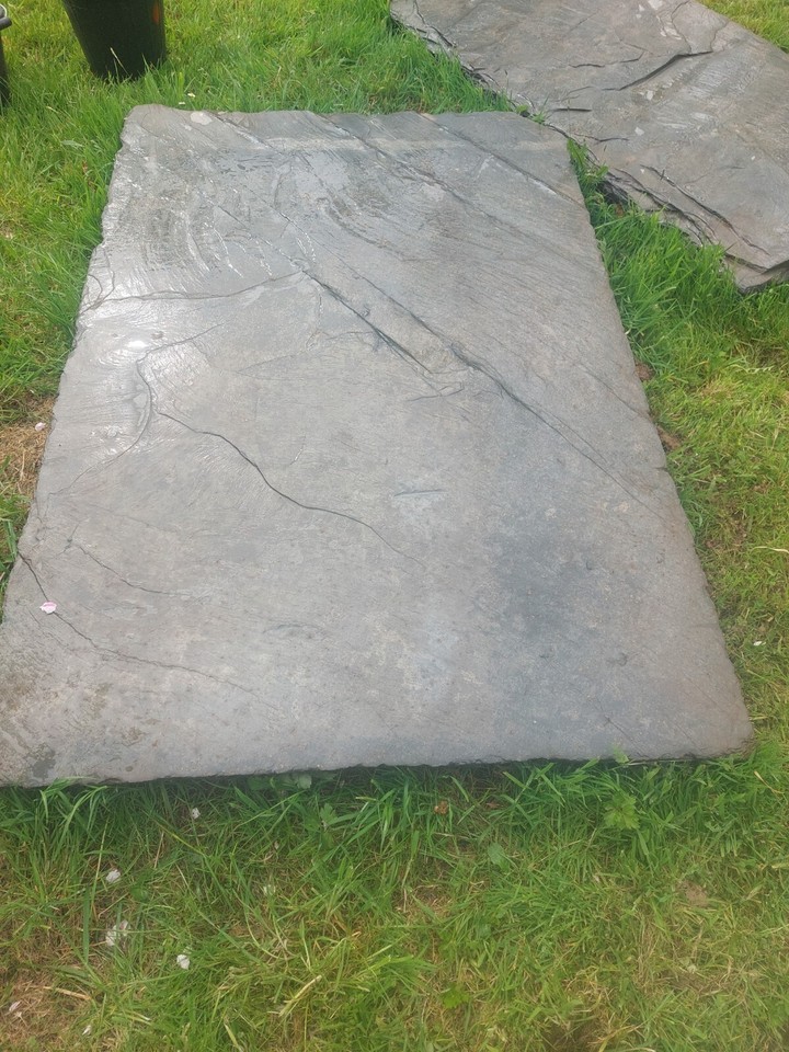 Very Large Delabole Slate Slab 160cm X 90cm 4cm thick average depth ...
