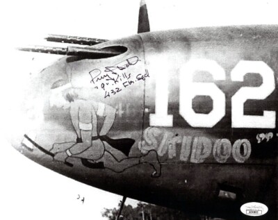 Perry Dahl signed WWII P-38 Ace Pilot 8x10 Photo 432 Fighter Squad-9 ...
