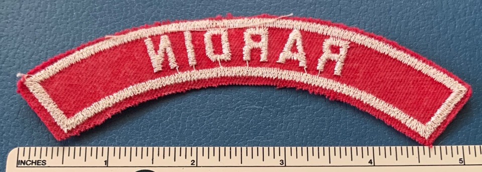 Vintage RARDIN Boy Scout Red & White Community Strip PATCH BSA RWS ...