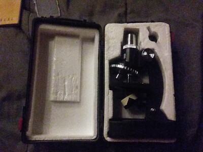 Microscope Vintage Selsi 150X-300X-600X with light 2 glass slides and ...