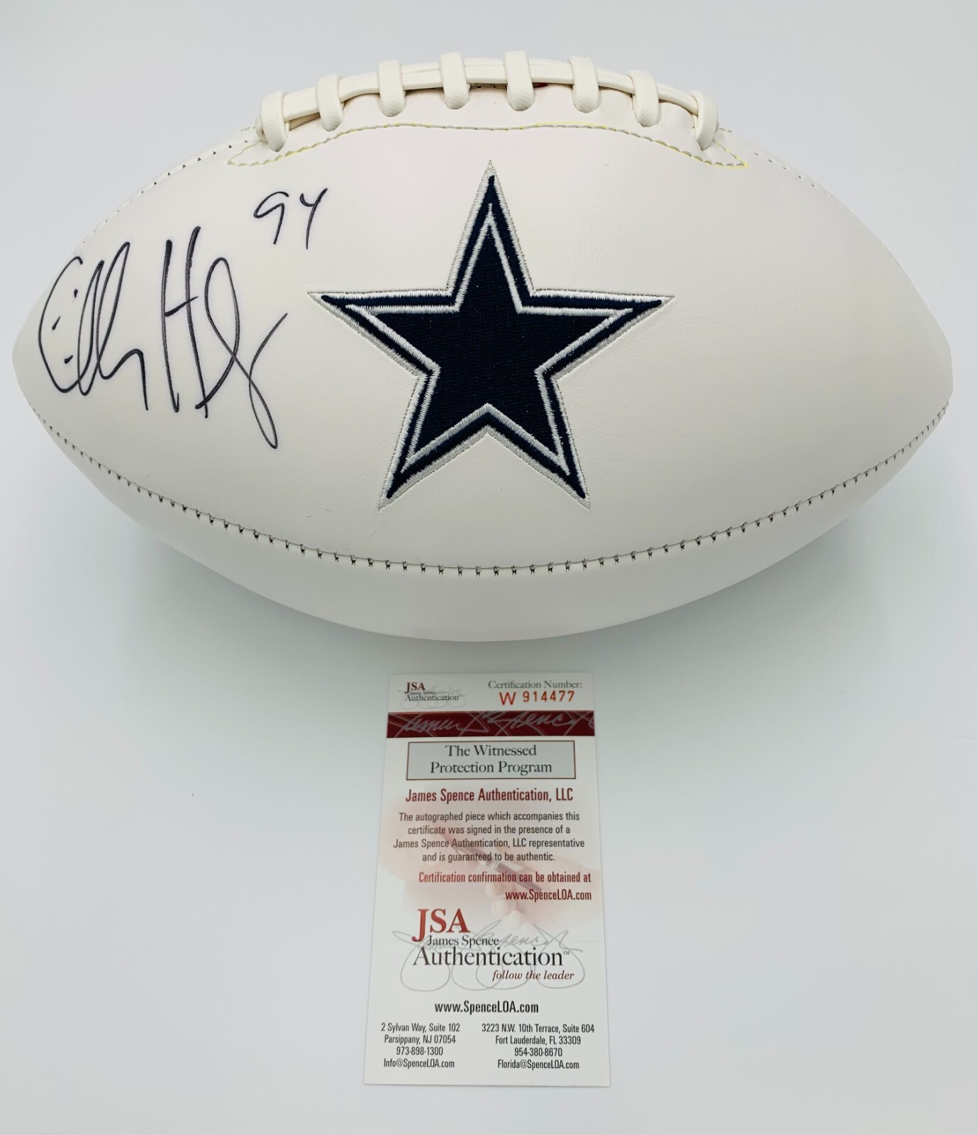 Charles Haley Autographed Signed Dallas Cowboys Full Size Logo Football ...