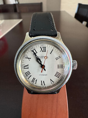 VINTAGE MEN'S RUSSIAN BOCTOK 37MM WRIST WATCH , KEEPING TIME, 17 JEWEL ...