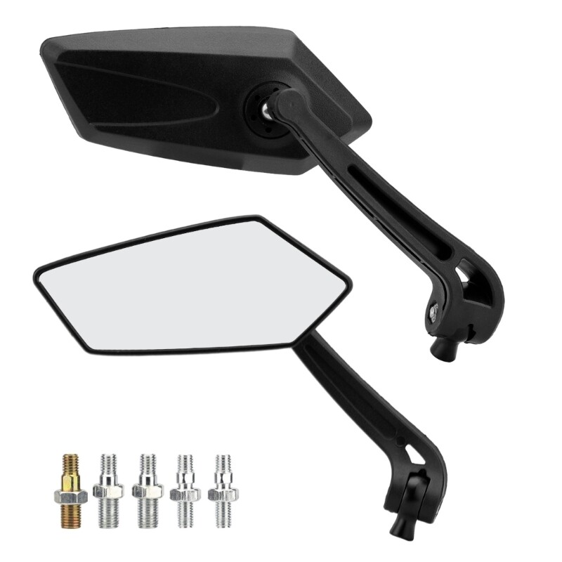 2pcs Rearview Side Mirrors Universal Motorcycle Mirror Scooter Rearview ...