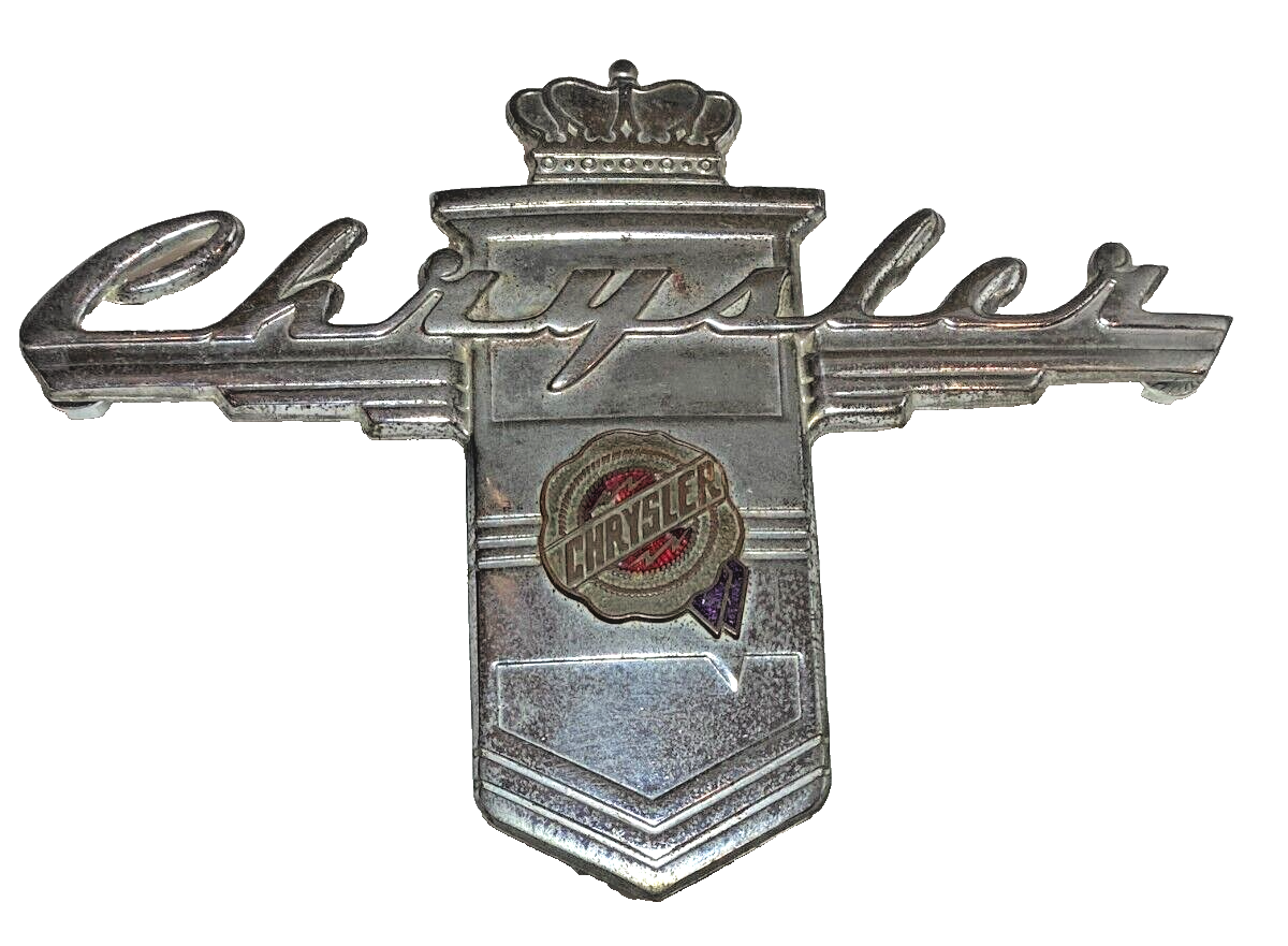 VINTAGE 1946 1947 1948 CHRYSLER GRILL TRIM NAMEPLATE EMBLEM BADGE | eBay