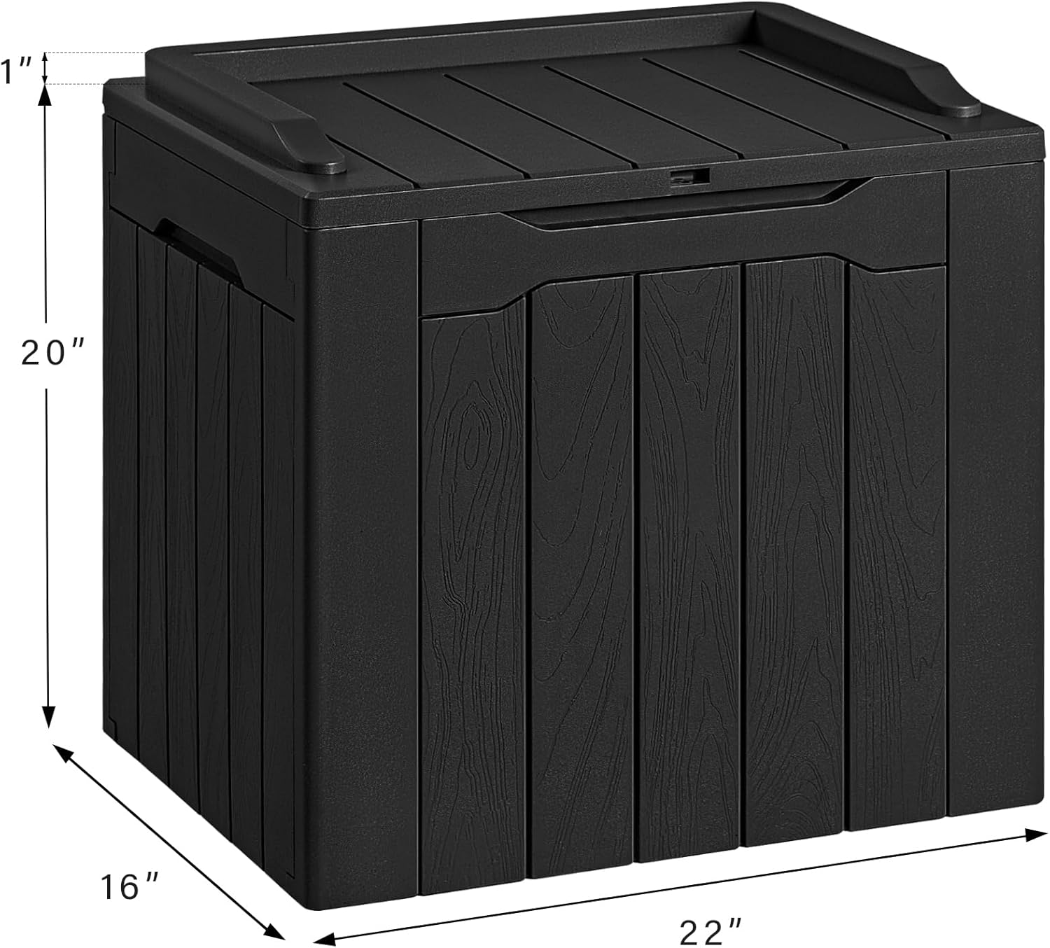 30 Gallon Resin Pool Deck Box Outdoor Waterproof Storage Box for Patio ...