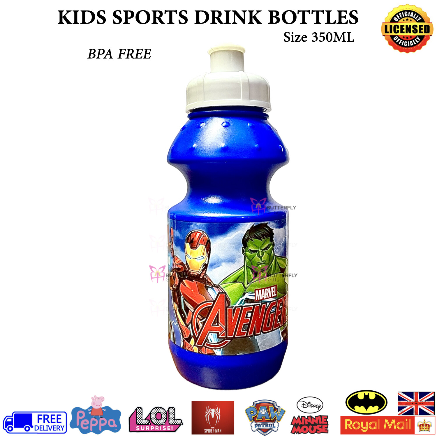 KIDS CHARACTER WATER DRINKS JUICE CHILDREN'S SCHOOL PICNIC SPORTS ...