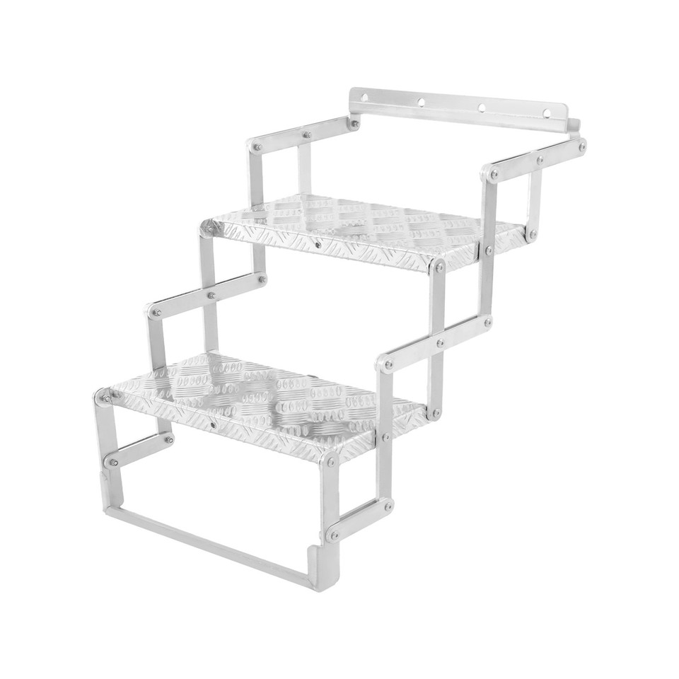 2 Steps Foldable Step Ladder Folding Aluminum Alloy Scissor Stairs for ...