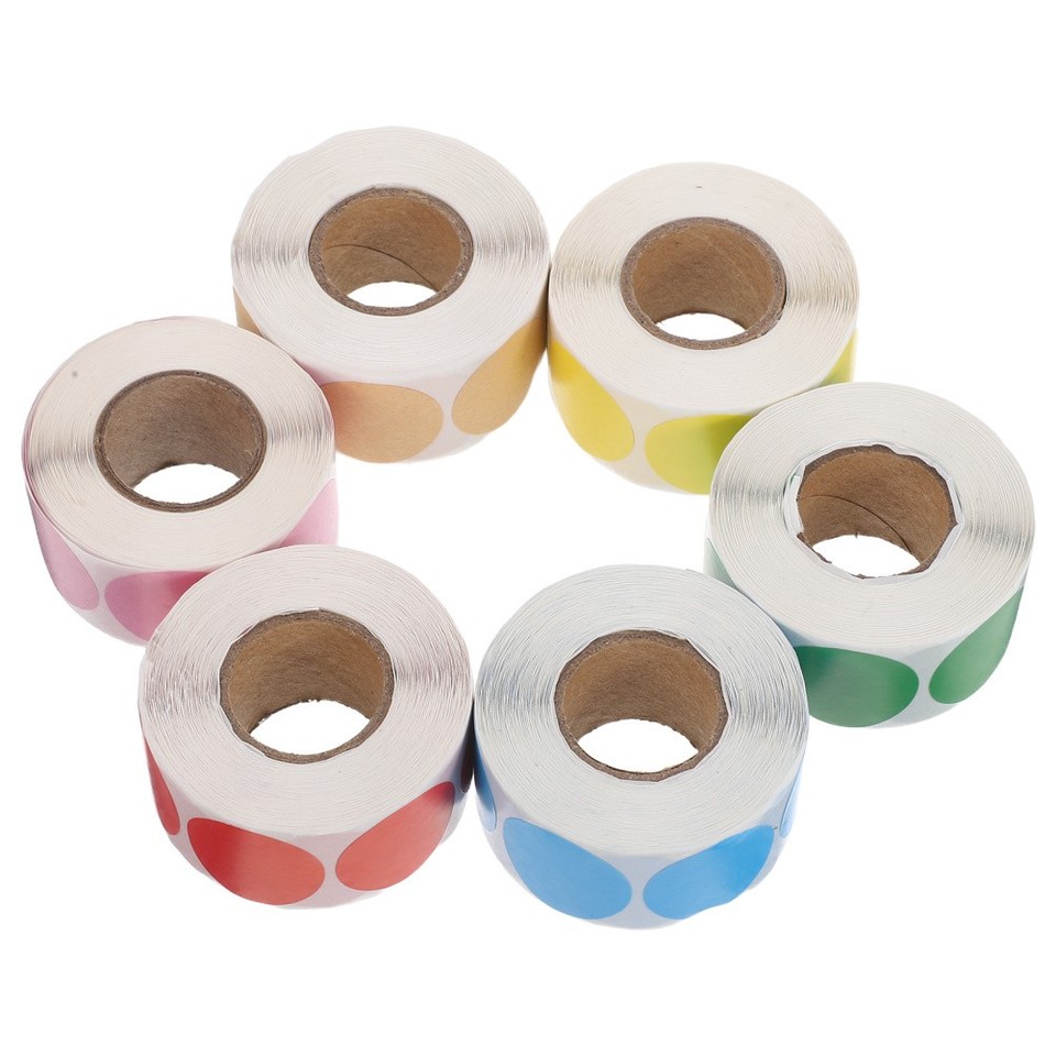 6 Rolls Jam Jar Labels Round Price Stickers Jelly Circle for Toddler ...