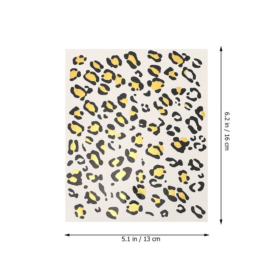 8 Sheets Leopard Print Temporary Tattoo Makeup Stickers for Face | eBay ...