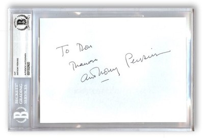 Anthony Perkins Signed Autographed Album Page Psycho Norman Bates BAS ...