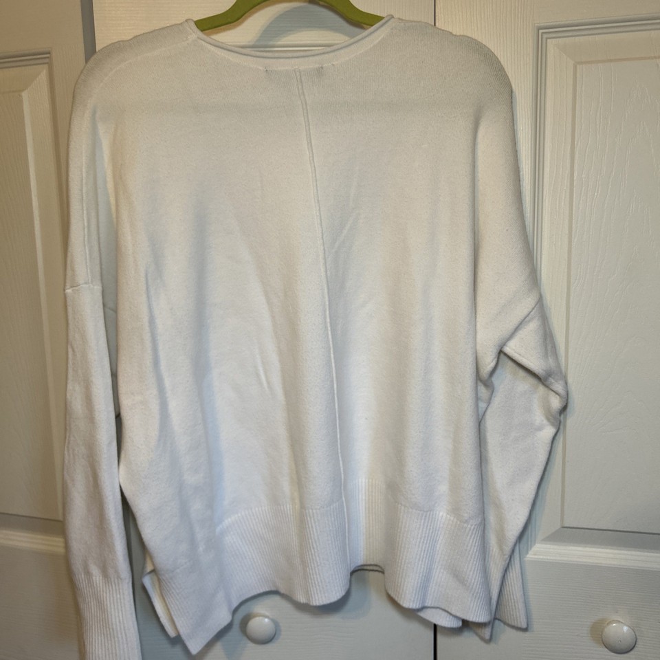 French Connection Women's Sweater Size XL White Pullover Long Sleeve ...