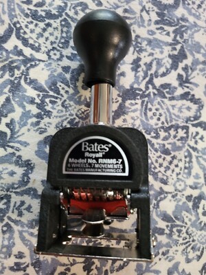 VINTAGE Bates Royall Model No. RNM6-7 6 wheels 7 Movements Stamper 1993 ...