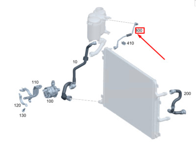 NEU MERCEDES-BENZ C-KLASSE TURBOLADER KÜHLMITTEL RETURN LINE ...