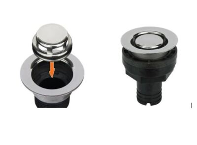 2 x Stainless Steel Cockpit Drain, Boat Deck, Straight Tail Flush ...