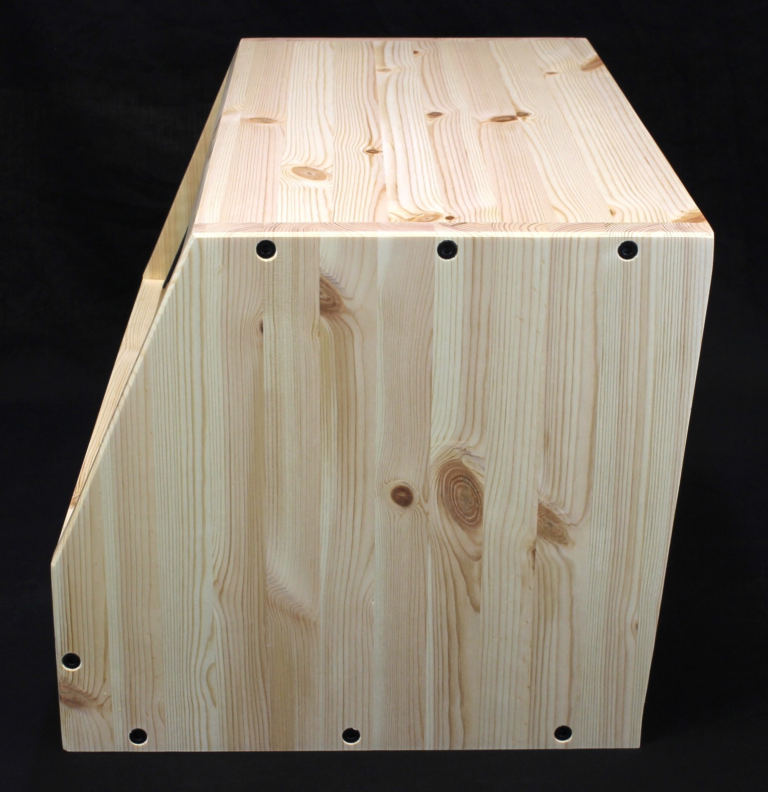 Solid Pine 4u angled 19" inch wooden rack unit/case/cabinet studio/DJ ...