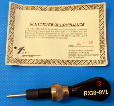 FCI/BURNDY Extraction/Insertion Tool RX16-8V1 **Very Hard to Find** | eBay