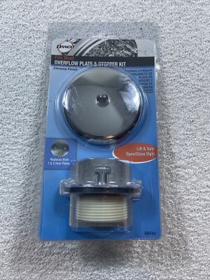Danco 88966 Overflow Plate And Stopper Kit Chrome Finish Fits Most ...