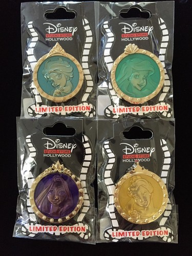 DISNEY PIN SET DSF DSSH PRINCESS PORTRAIT ELSA ARIEL RAPUNZEL BELLE ...