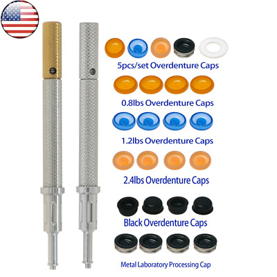 US Implant Retention Locator Caps Set Insertion Extraction Tool Remove ...