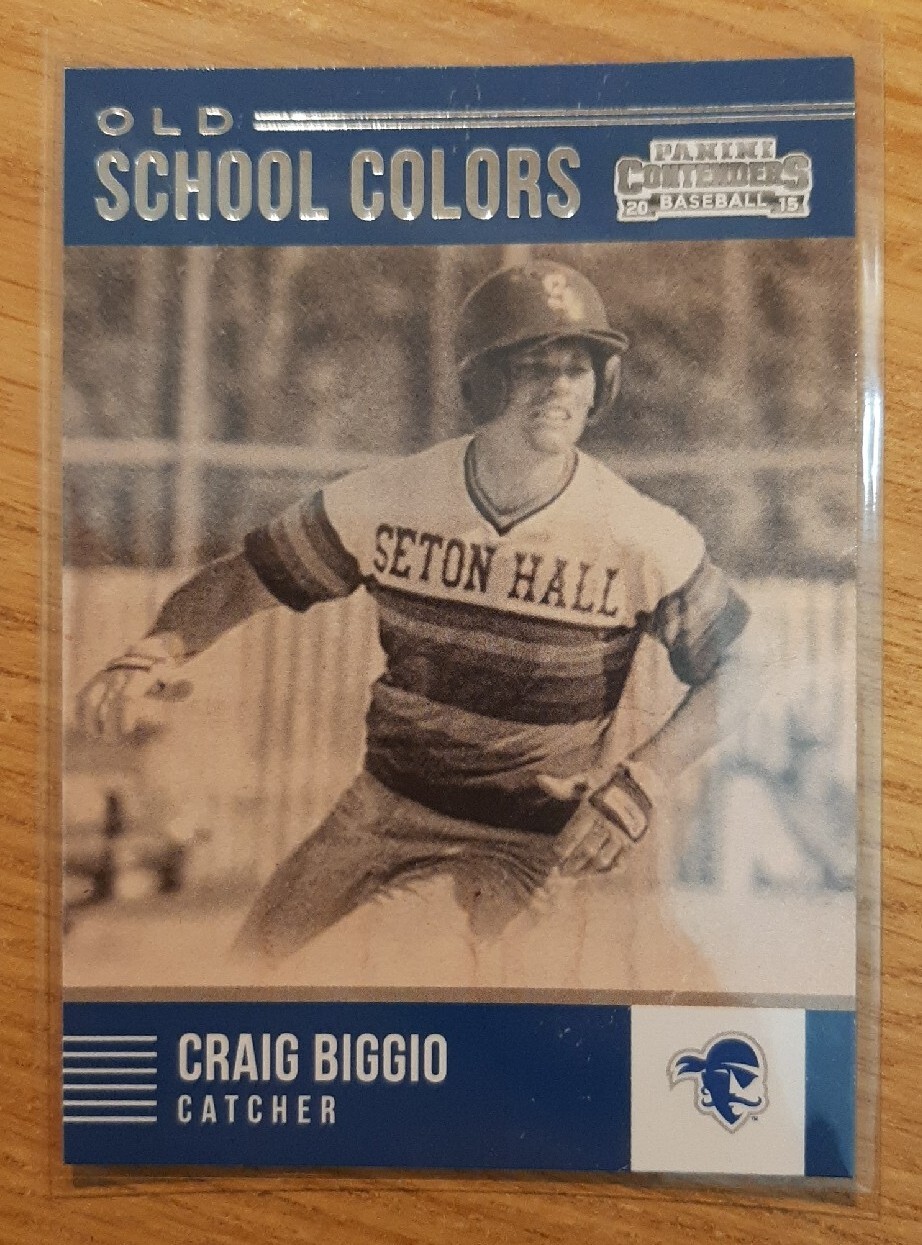 2015 CONTENDERS OLD SCHOOL COLORS CRAIG BIGGIO #4 SETON HALL | eBay