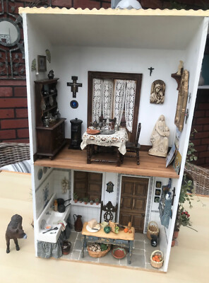 Hand made Dolls House diorama 1/12 scale Spanish Village house. | eBay