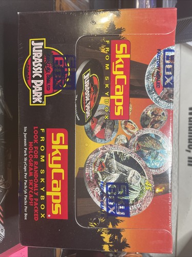 JURASSIC PARK T-REX, DINOSAURS POGS/MILKCAPS UNOPENED BOX WITH (36 ...