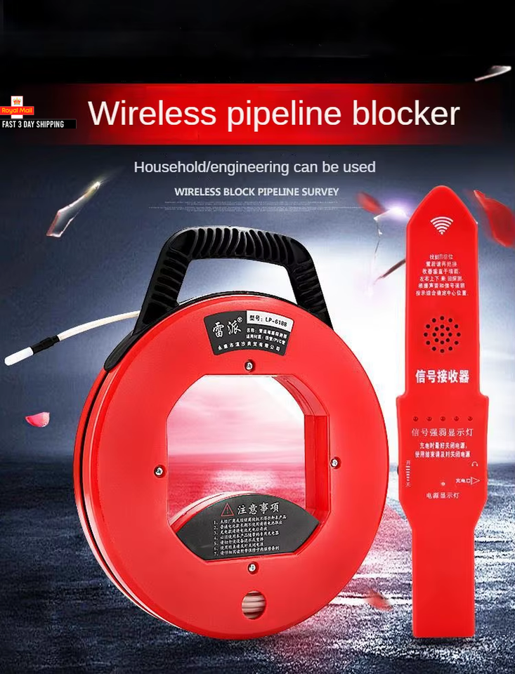 Wireless Pipeline Blockage Detector Electrician Plastic Pipe PVC Pipe ...