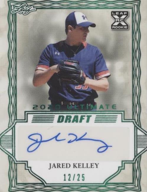 2020 Leaf Ultimate Draft - Jared Kelley #BA-JK1 Emerald Spectrum /25 ...