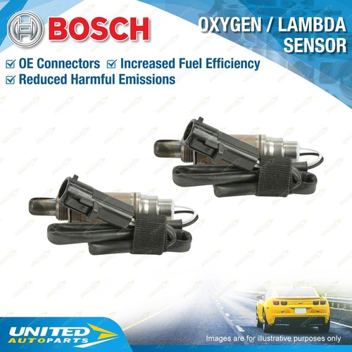 2 x Bosch Oxygen Sensors for Ford Falcon Fairmont EA EB ED EF EL XG ...