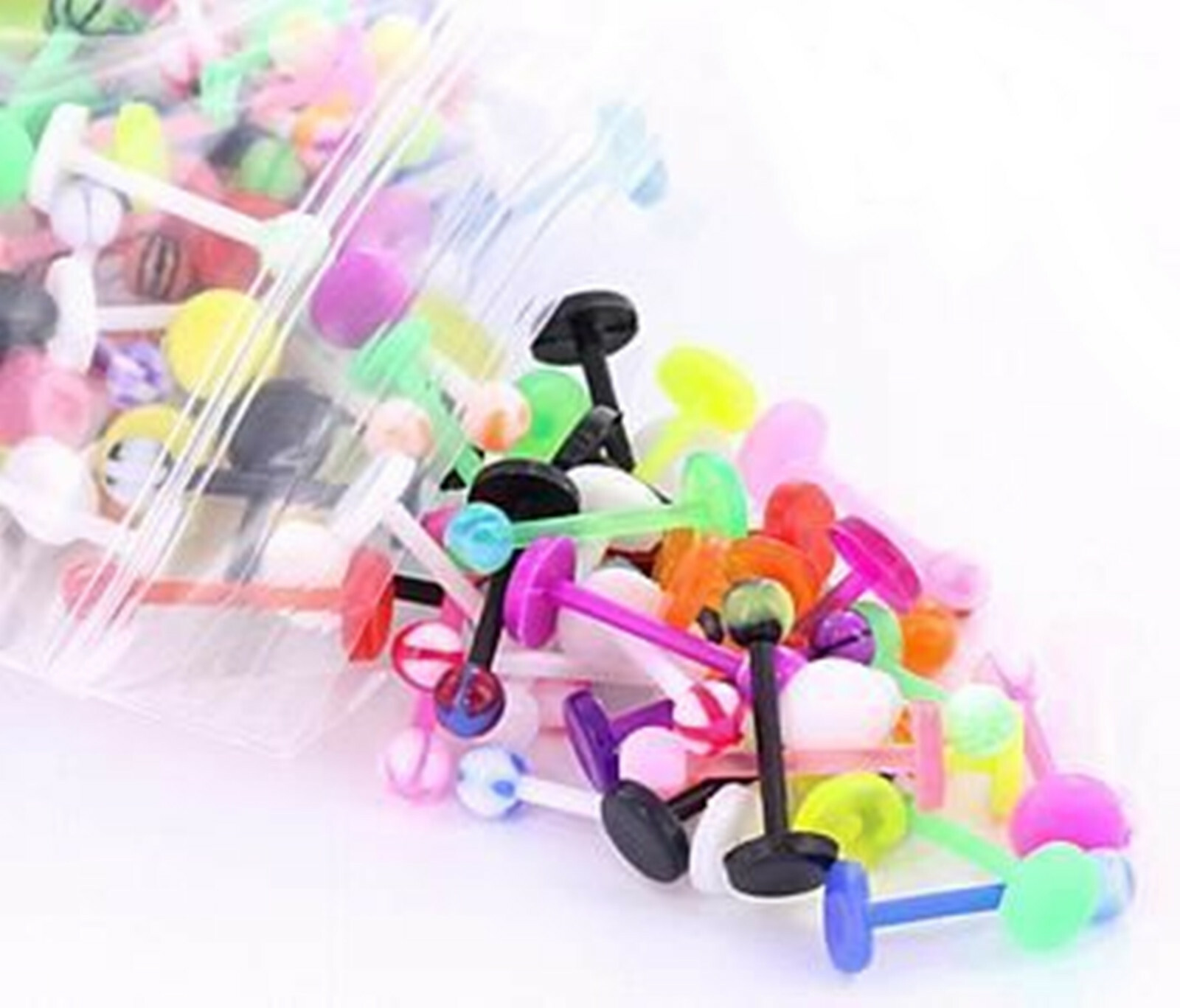 Labret/Chin Studs 10 PC Mix Acrylic 14 Gauge 3/8" Body Jewelry | eBay