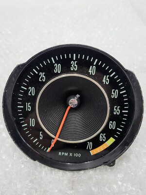 1964 C2 Corvette Tachometer RPM Gauge Cluster Tach OEM 6500 Redline Un ...