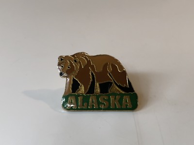 Grizzly Brown Alaska Bear State Travel Lapel Pin Anchorage, Juneau ...