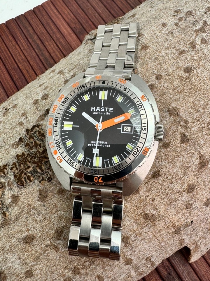 Haste automatic watch ETA 2824-2 swiss made 300m WR 3 time sealed | eBay