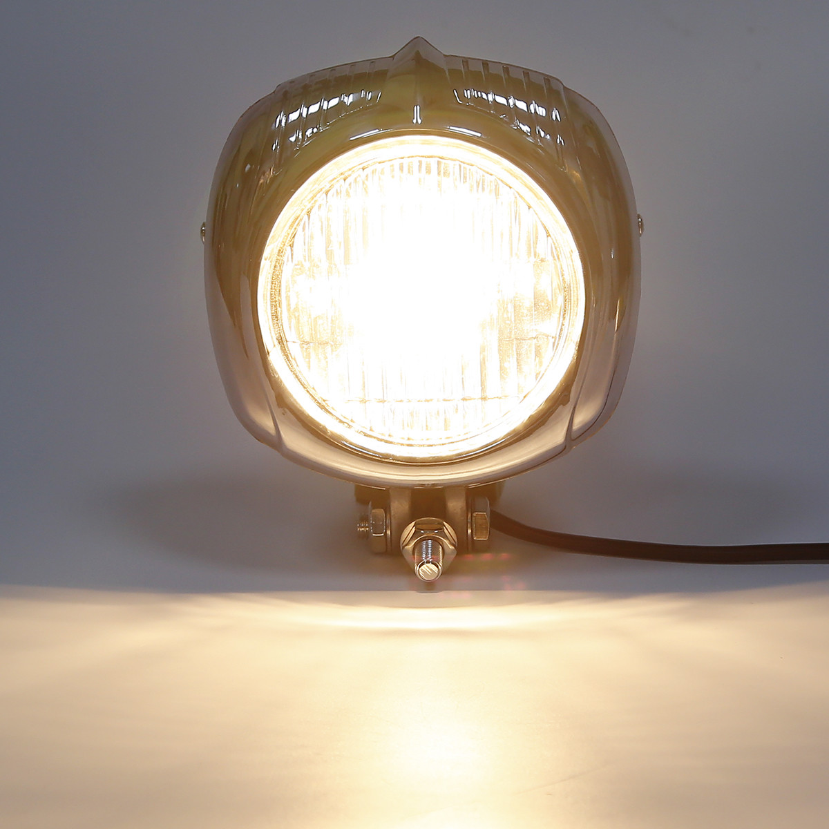 Old School Retro Electroline Vintage Headlight Fit For Harley Dyna ...