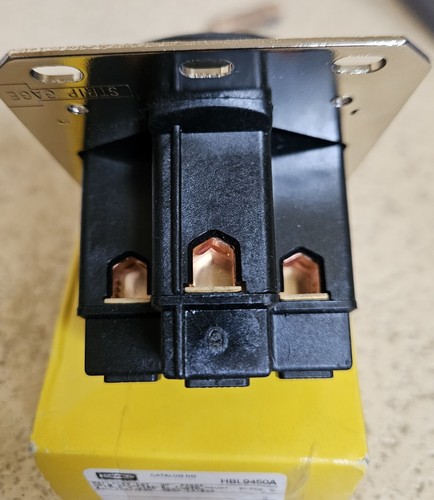 Hubbell HBL9450A Straight Blade Device Receptacle, RTP, Industrial ...