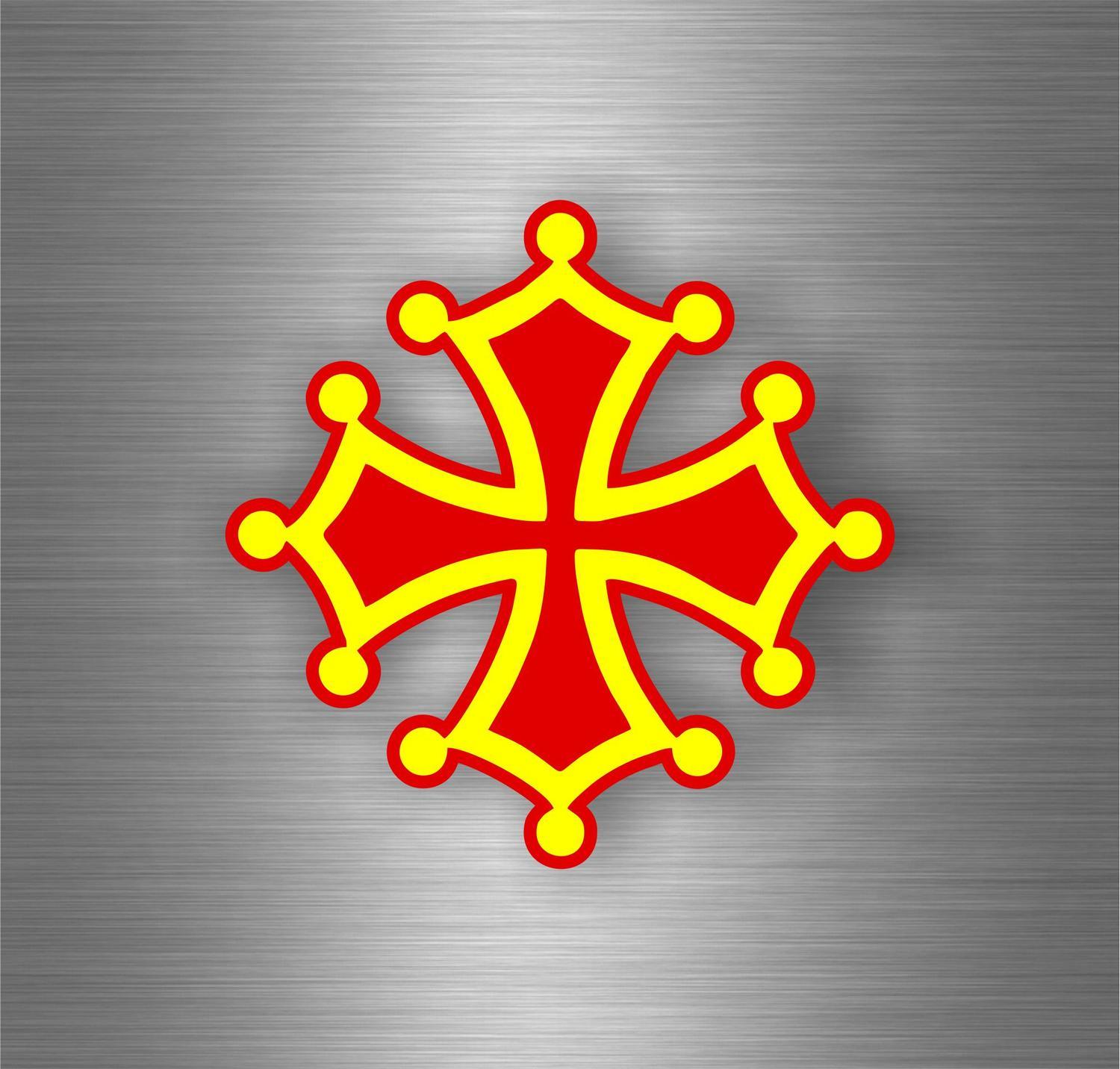 Sticker Car Motorbike Tuning Flag Cross Occitane Occitan r4 | eBay