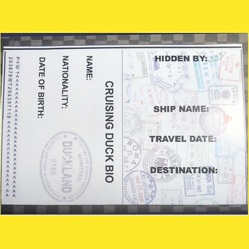 16 CRUISING DUCKS STAMPED PASSPORTS TAGS LABELS w RUBBER BANDS & SCAN 2 ...