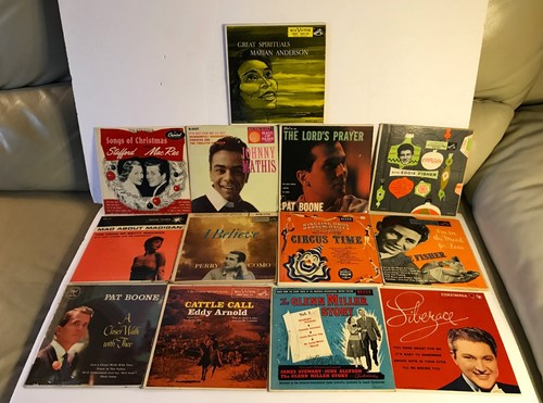 Lot of 13 - 1950's 45 RPM - All EP records - Pop, Vocal, Country, etc ...
