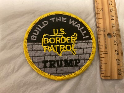 Trump Build The Wall U.S. Boarder Patrol political collection HAT patch ...