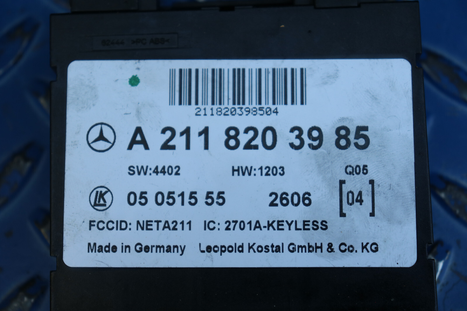 2007-2009 Mercedes W211 E350 E550 Keyless Go Entry Control Module ...