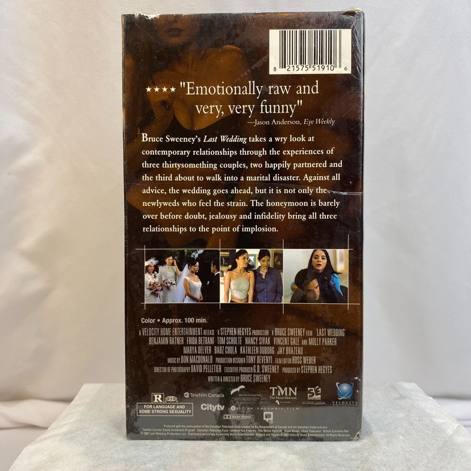 Last Wedding VHS Video (TMN, 2001) Frida Betrani - SEALED/BRAND NEW ...