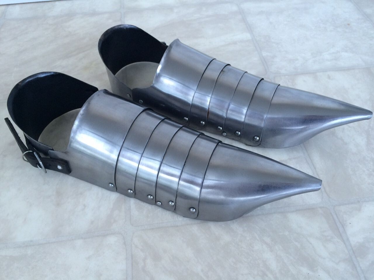 Armor Shoe Pair ~ Medieval Knight Crusader Spartan ~ Steel Armer ...