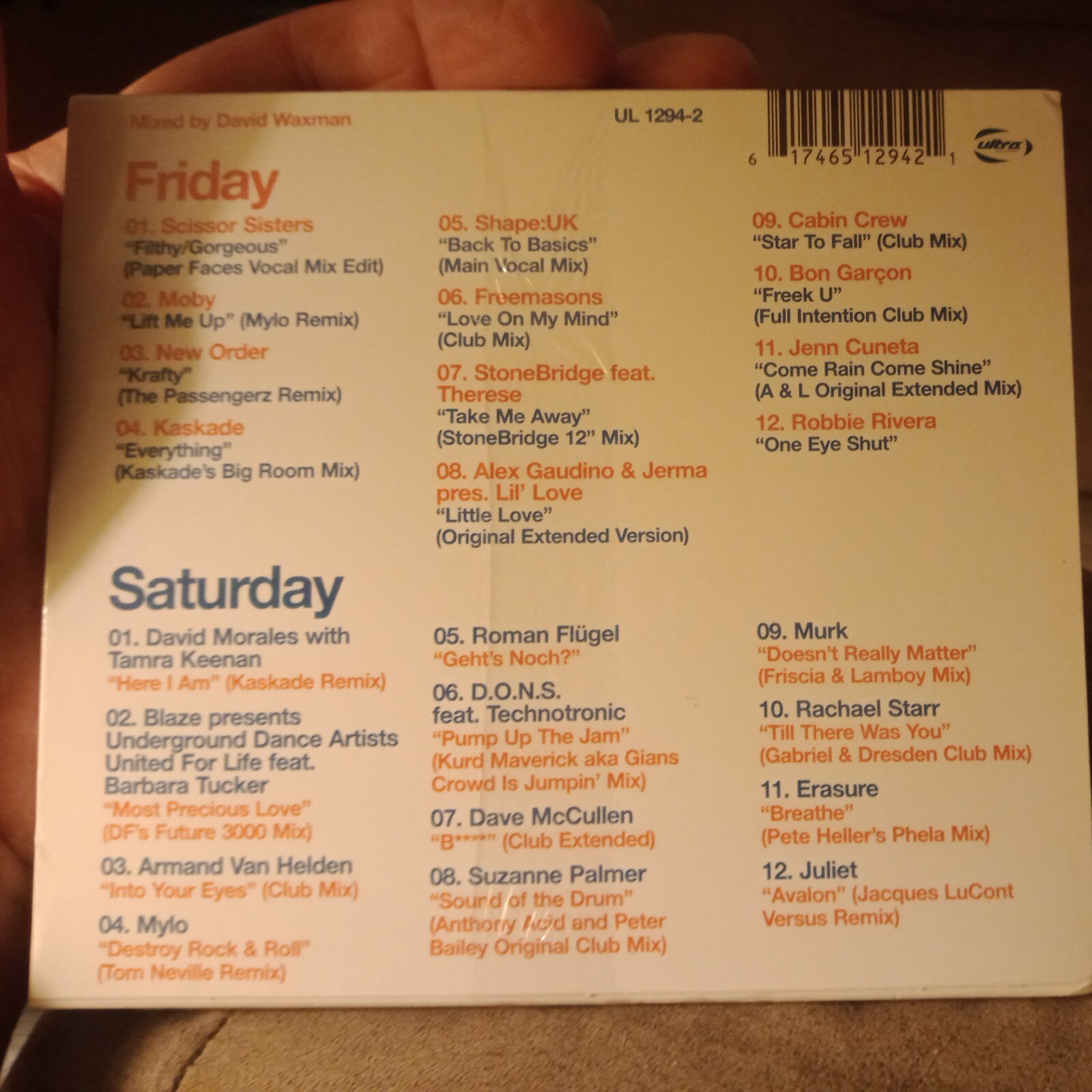 Ultra Weekend by Various Artists (CD, Jun-2005, 2 Discs, Ultra Records ...