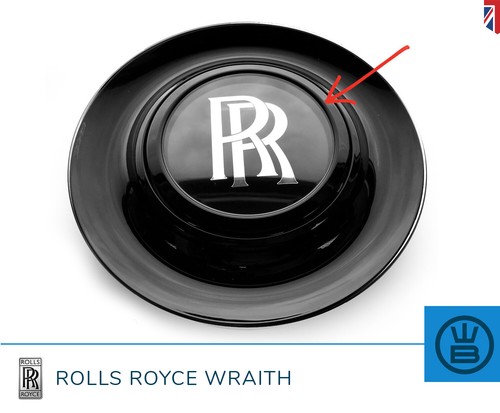 ROLLS ROYCE WRAITH alloy wheel center cap replacement black ring trim ...