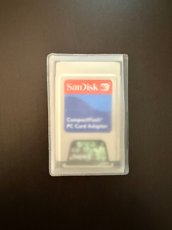 SanDisk Compact Flash PC Card Adapter Memory Card Reader + Kingston 4GB ...
