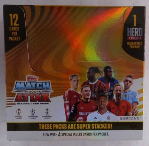 Full Box (24 packets) Topps Match Attax Season 2024/25 Trading Cards ...