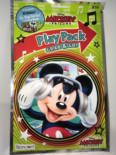 Disney Mickey & Friends Play Pack Grab & Go Coloring Book Crayons ...