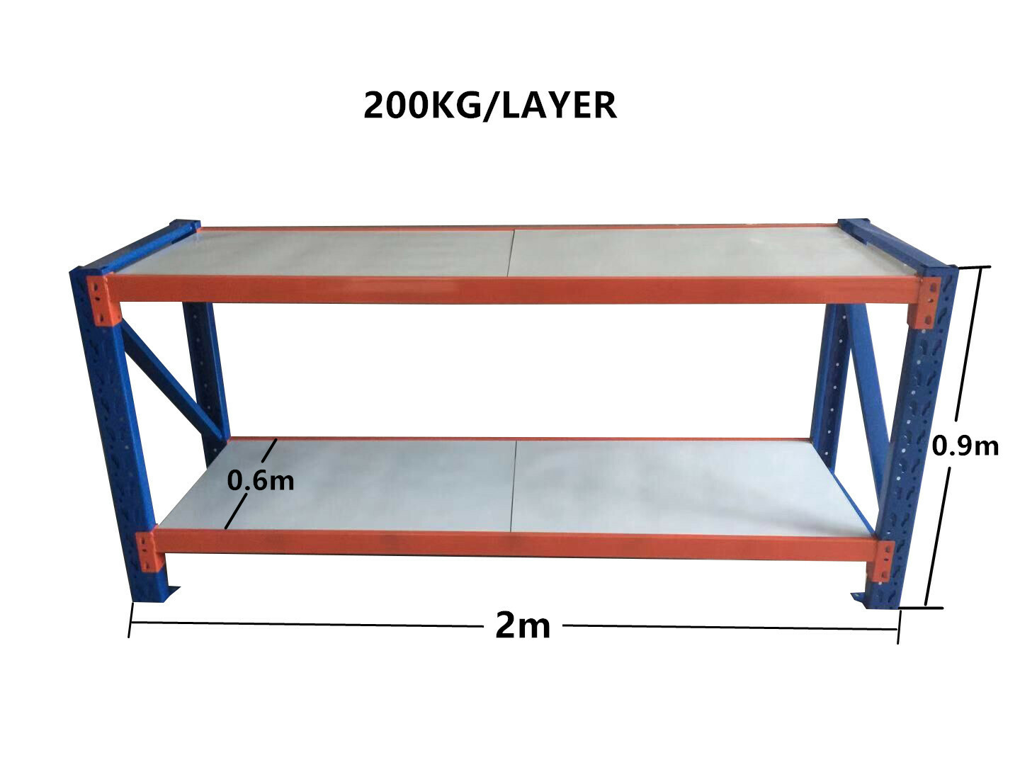 1/1.5M/2M/2.4m Length Steel Garage Work Bench Shelvings Workshop ...