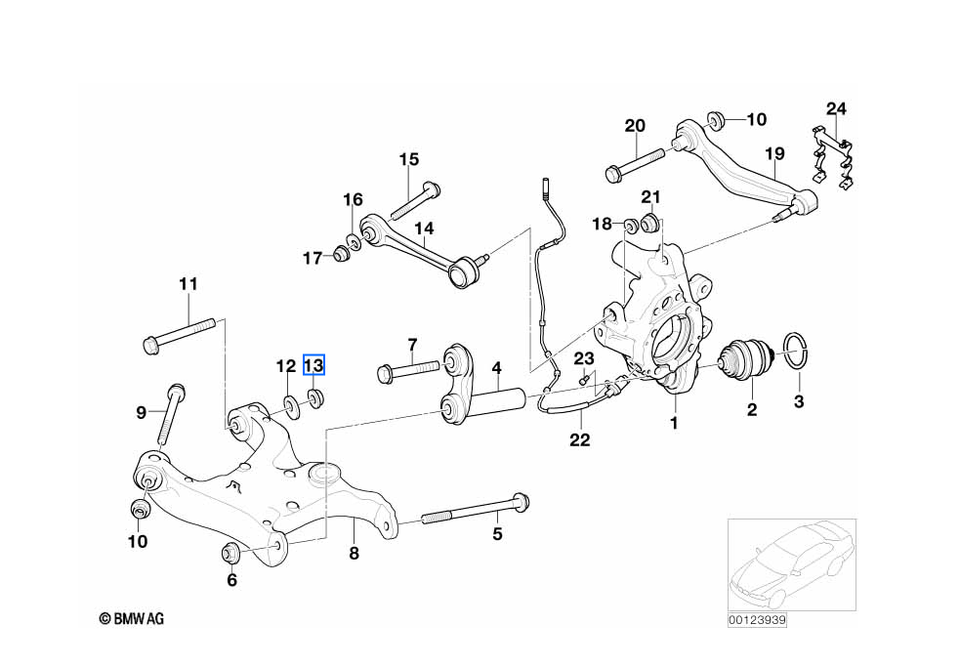 Genuine BMW Lower Control Arm Adjustment Bolt Kit E60/E61/E63/E65 | eBay UK